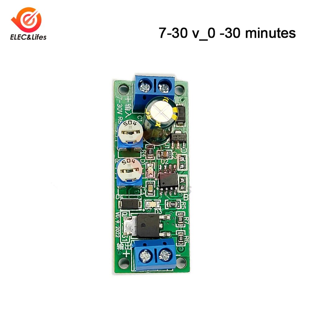 Релейный таймер 7-30V 0-30 минут, Aideepen