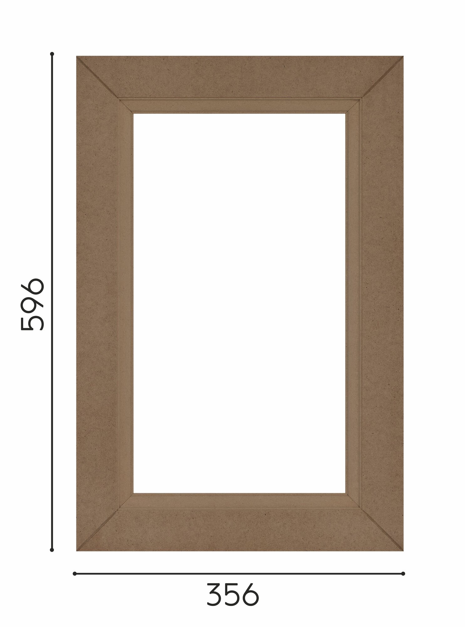 Фасад мебельный МДФ под покраску витрина