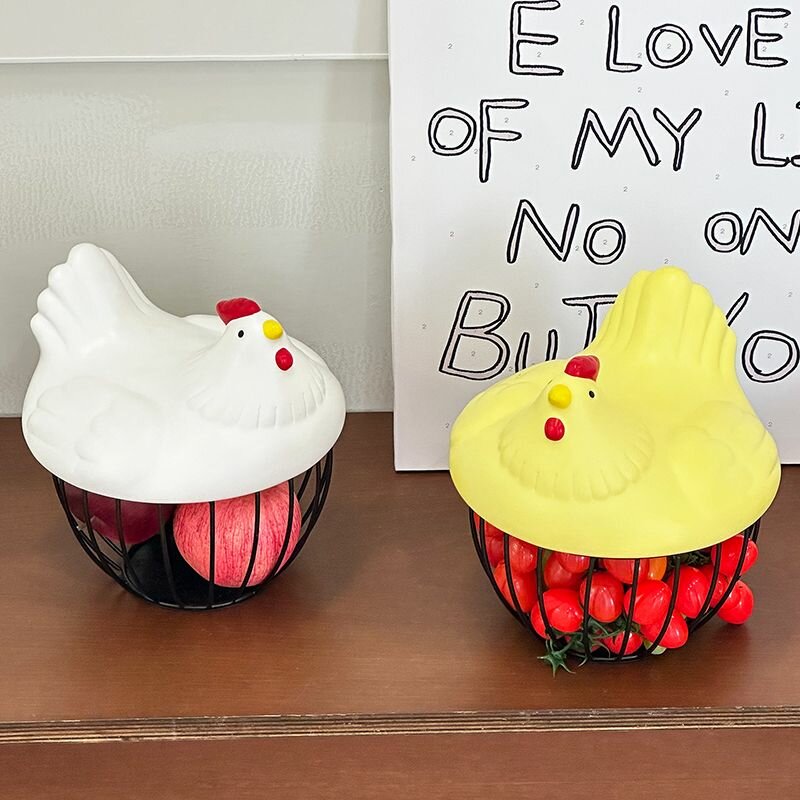 Креативная корзина для хранения яиц, декоративная корзина из железа, настольное украшение для хранения, многофункциональная корзина для хранения фруктов в гостиной.