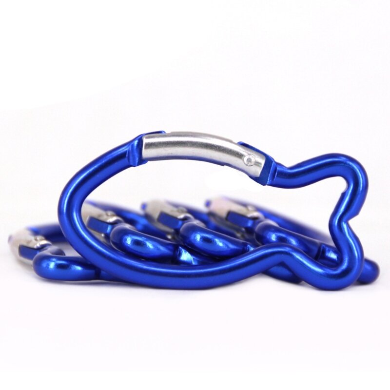 Быстросъемная Пряжка В Форме Рыбы Для Скалолазания, Металлическая Фиксирующая Пружинная Защелка, Карабин для Кемпинга, Рыбалки, Пешего Туризма, Путешествий