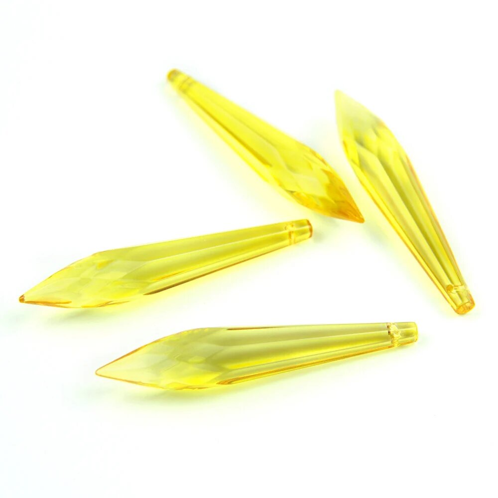 Хрустальная подвеска для люстры 76 мм Светло-желтый, topaz