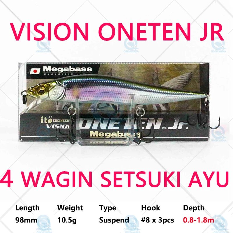 Megabass VISION ONETEN Jr. приманка для ловли баса Фиолетовый, NO.4 WAGIN SETSUKI A