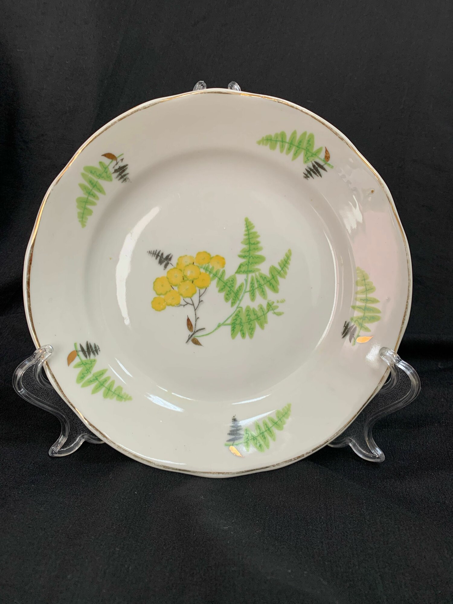 Фарфоровая пирожковая тарелка ДЗ (Дулево) Мимоза