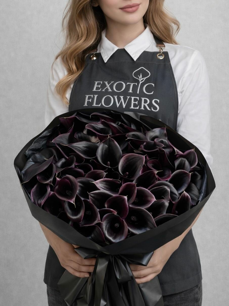 Букет из 51 черной Каллы