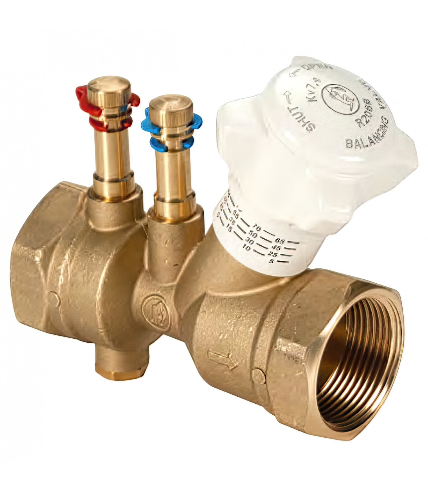 Балансировочный клапан Giacomini Ду 32 Ру 25 Kvs 9.5, со штуцерами, со сливом, R206B