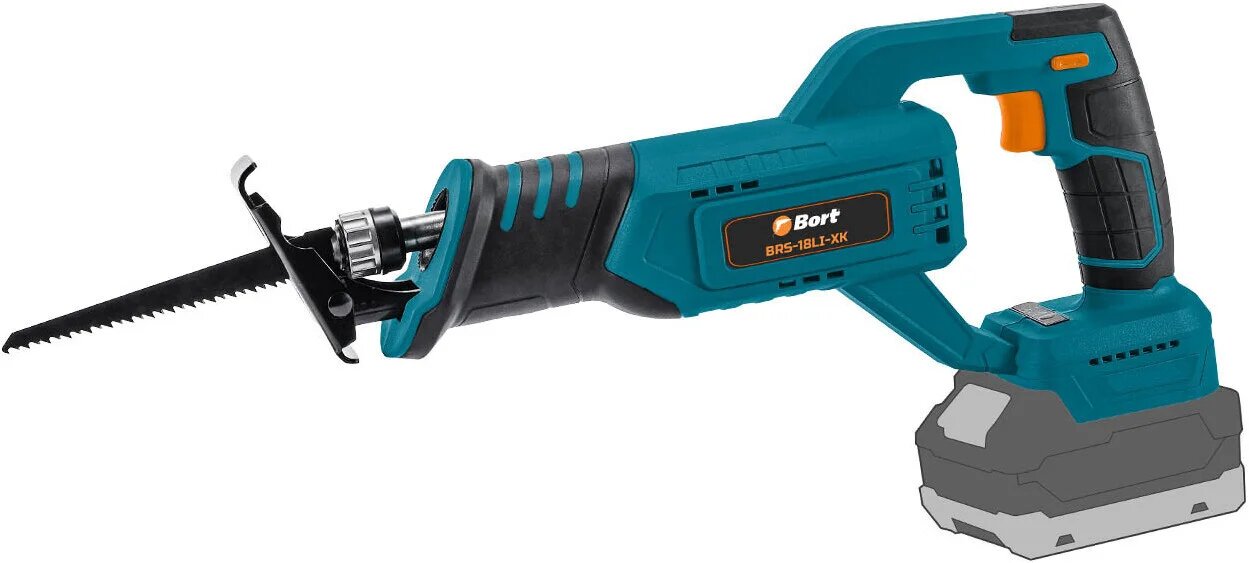 Сабельная пила Bort BRS-18Li-XK (без АКБ), 3000 ход/мин, ход полотна 22 мм