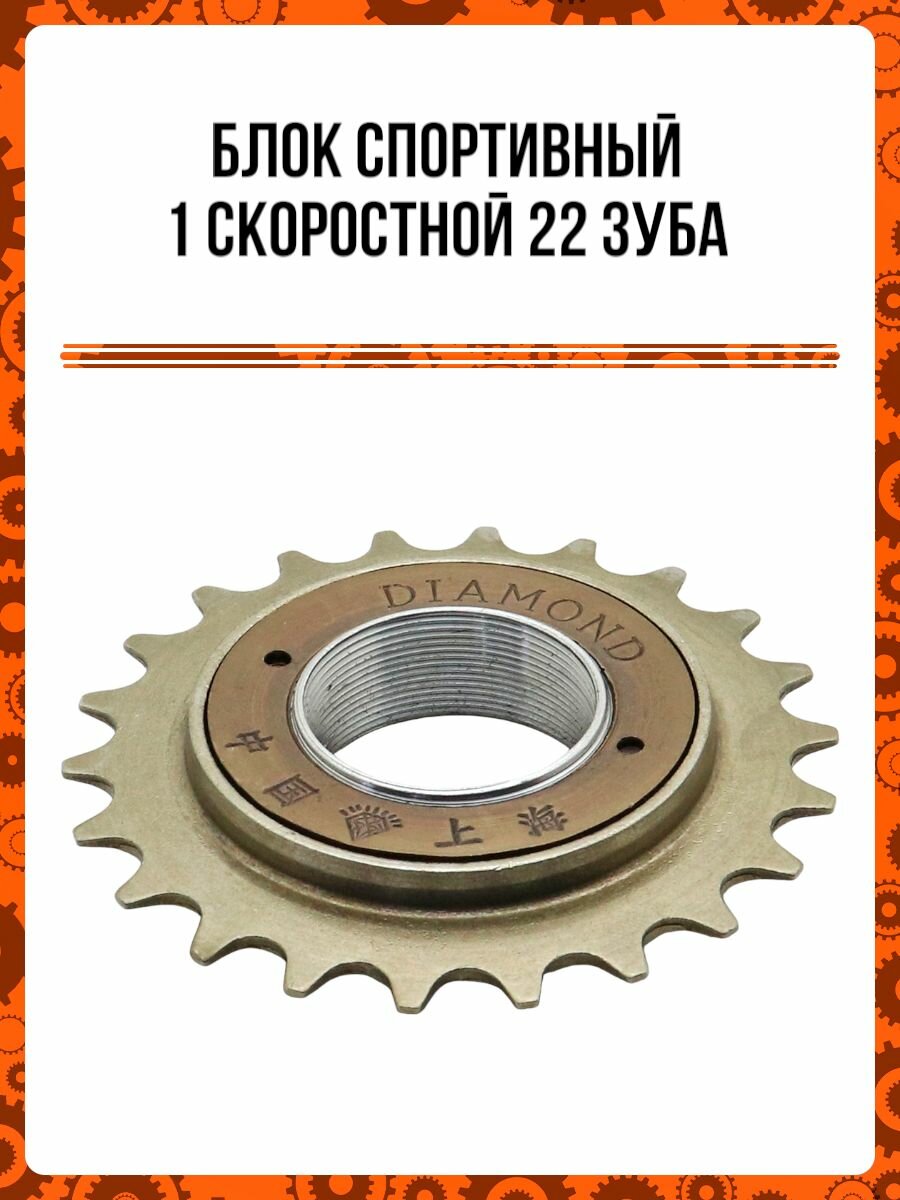 Блок спортивный 1 скоростной 22 зуба