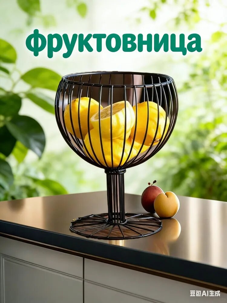 Фруктовница "фруктовница металлическая", диаметр 17.5 см, 1 шт