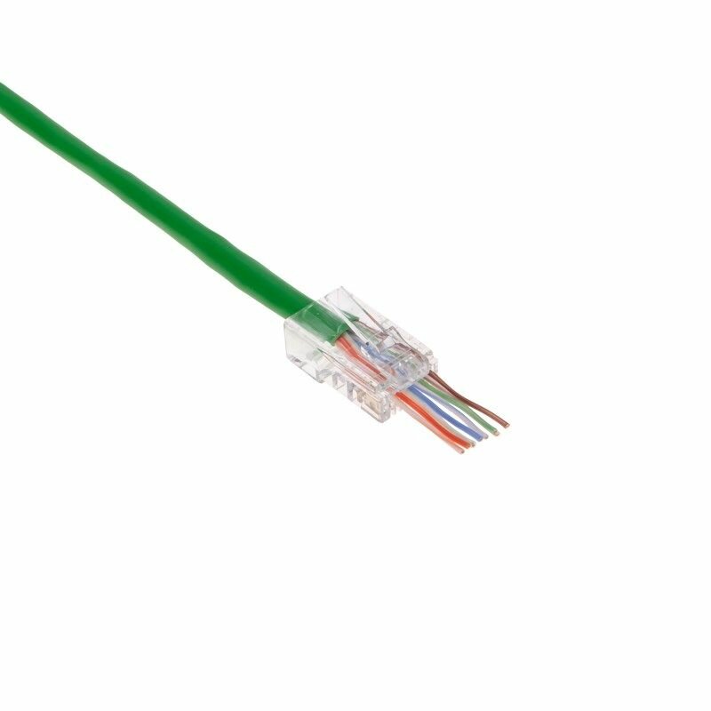 Разъем cквозной RJ-45(8P8C) под витую пару, UTP, CAT 5e REXANT ,100шт.