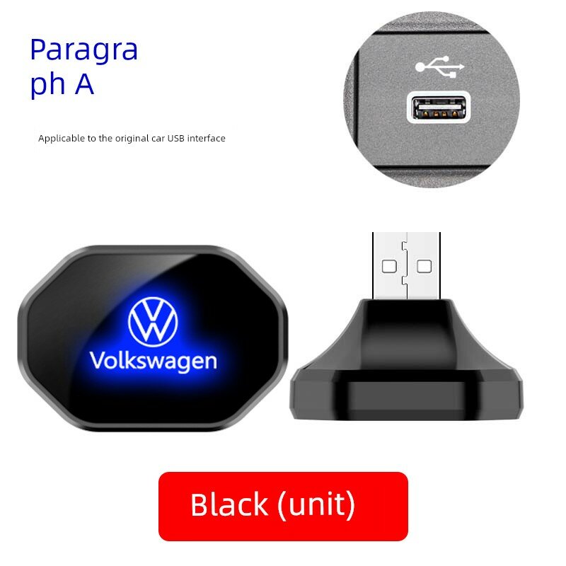 16ГБ автомобильный USB-накопитель для Volkswagen CC Passat Magotan Bora Jetta Touran Tiguan - Черный, 1 шт