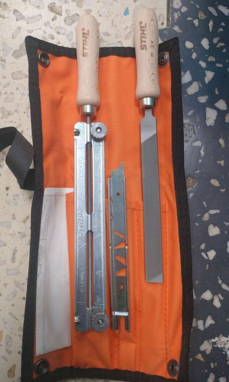 Набор точной заточки зубьев пильной цепи пил в сумке заточной 4,0мм 1/4 3/8 РМ 2 напильника STIHL