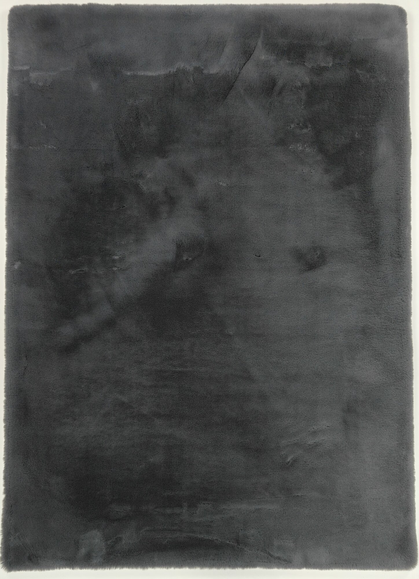 Коврик из высокоплотного искусственного кроличьего меха "REX темно-серый" 60х120 см