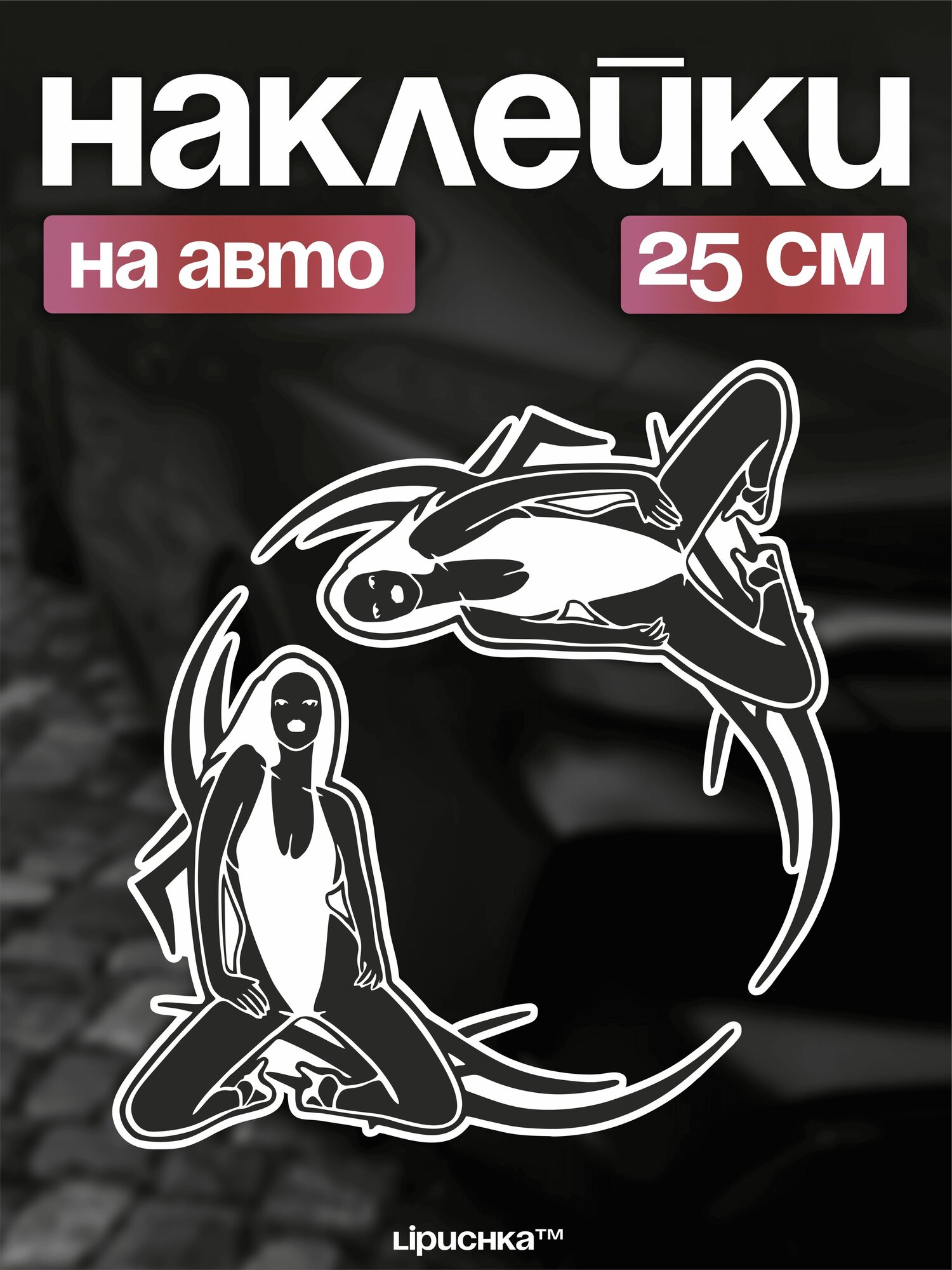 Наклейки на авто Девушка Граффити