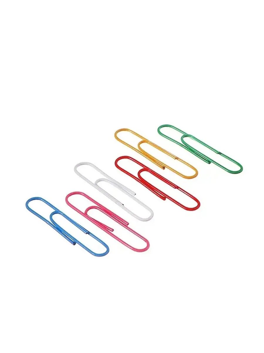 Цветные скрепки 50 мм в яркой коробке