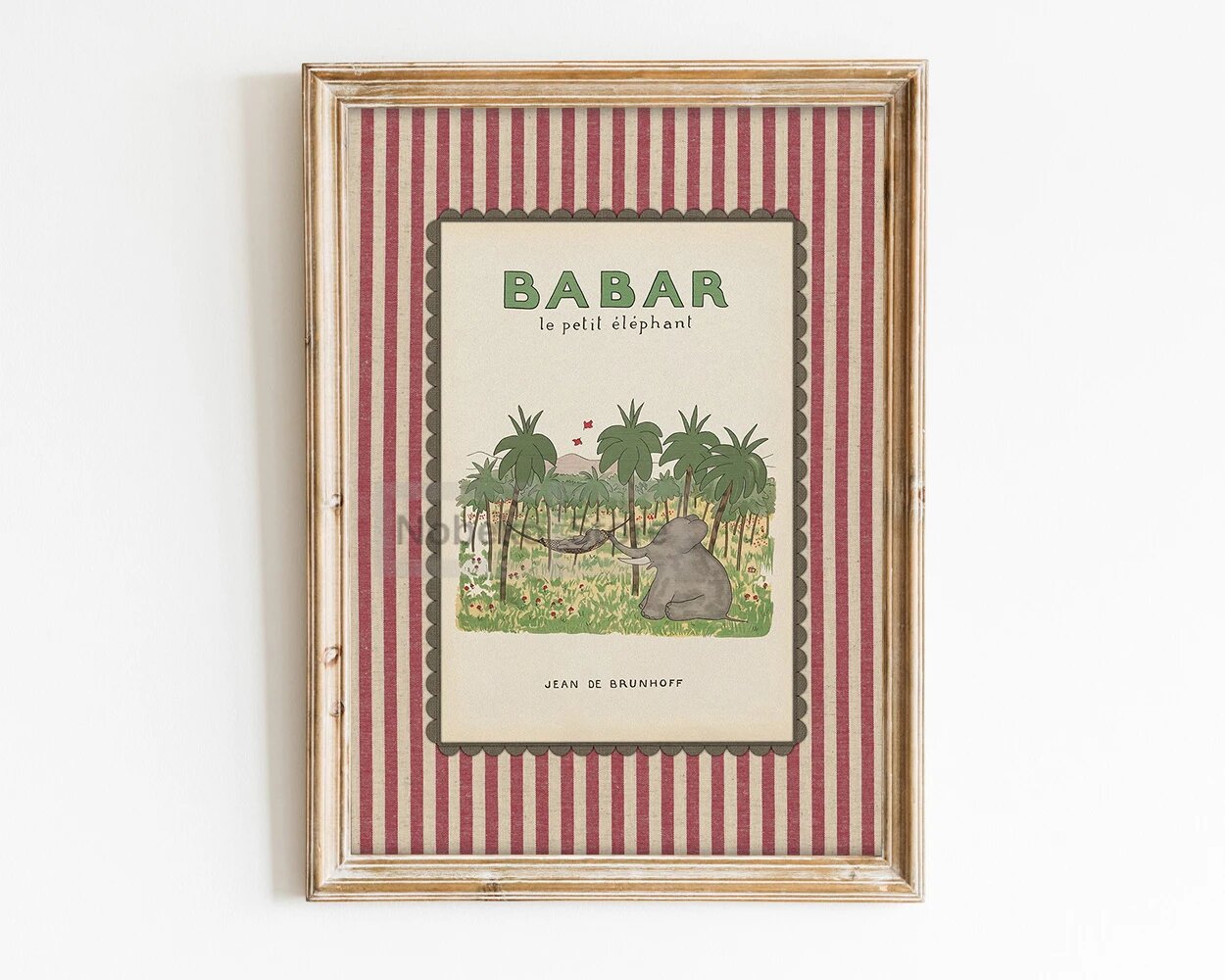 Бабар Слон, печать на холсте 30x45см, цвет 10