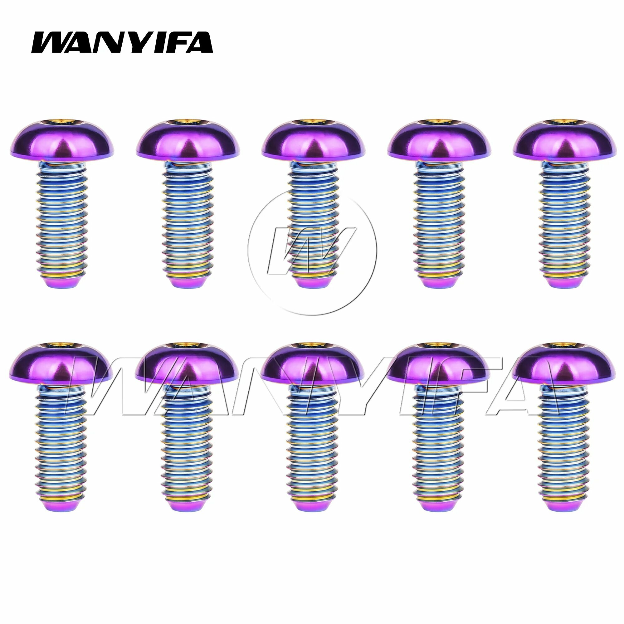 Wanyifa титановые болты M3/M4/M5x6 8, 10, 12, 15, 18, 20, 25, 30 мм Rainbow, M3x15mm