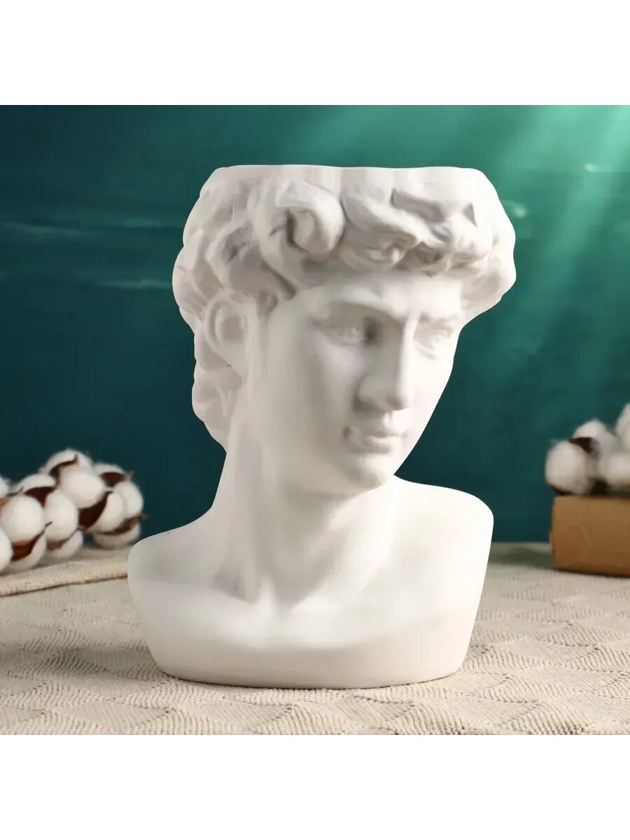 Кашпо для цветов комнатных Голова Давида 22 х 16 х 14 см