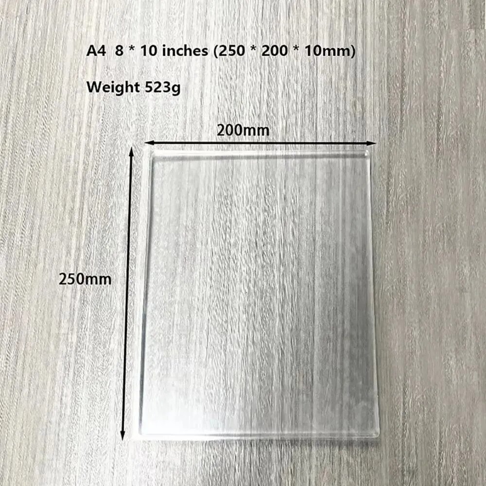 Гель Печатная Пластина A4 прозрачный силикон для рукоделия 25x20см (9.84x7.87 дюймов)