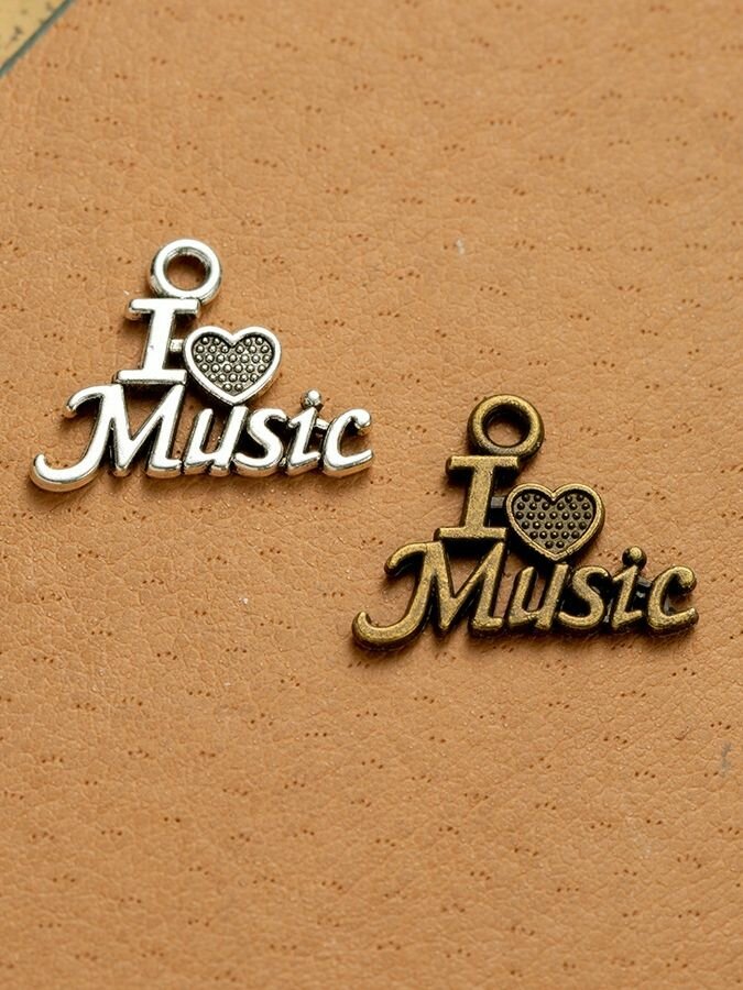 Подвеска I love music 5шт