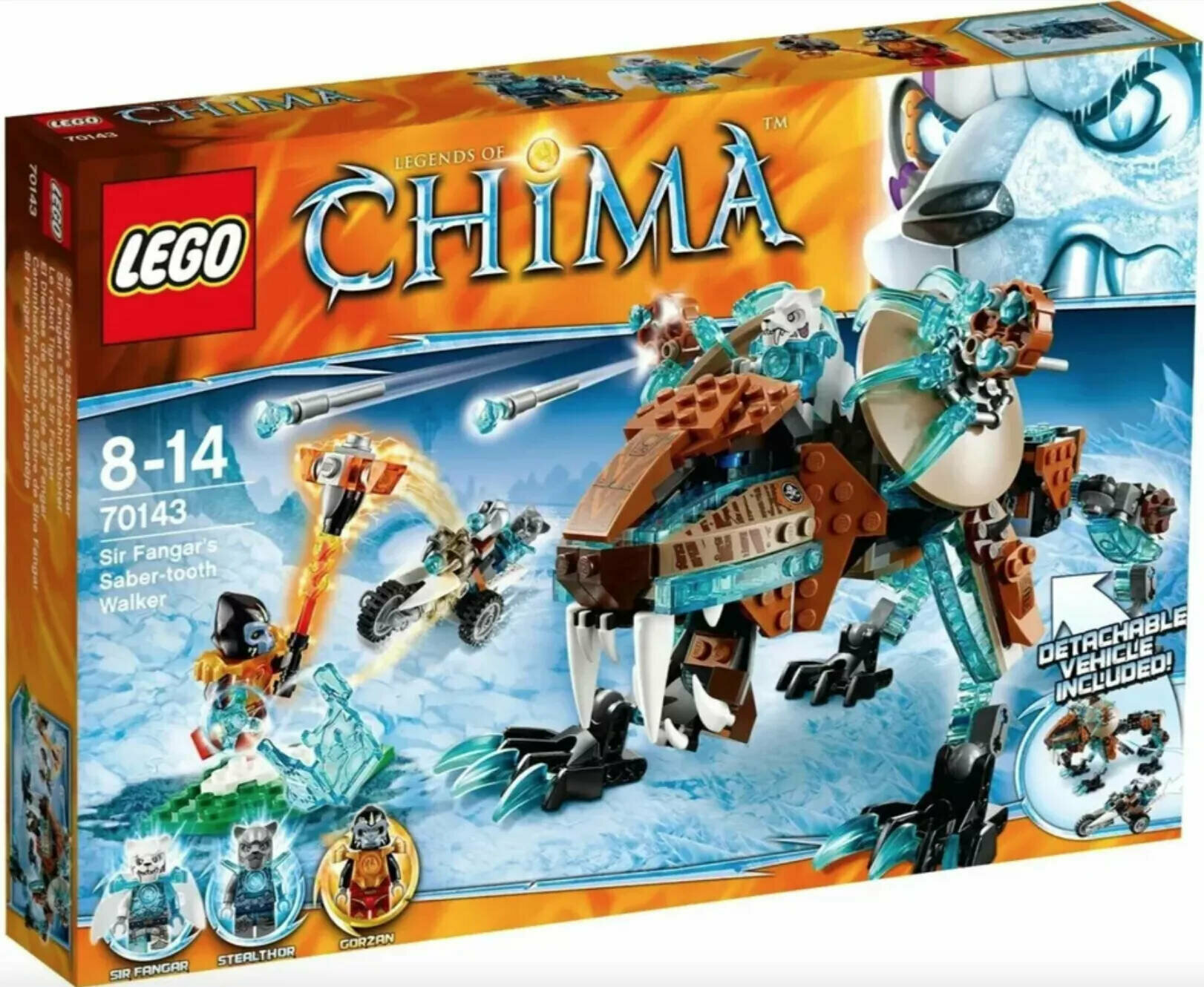 Конструктор LEGO Legends of Chima 70143 Саблезубый шагающий робот Сэра Фангара, 2014 год