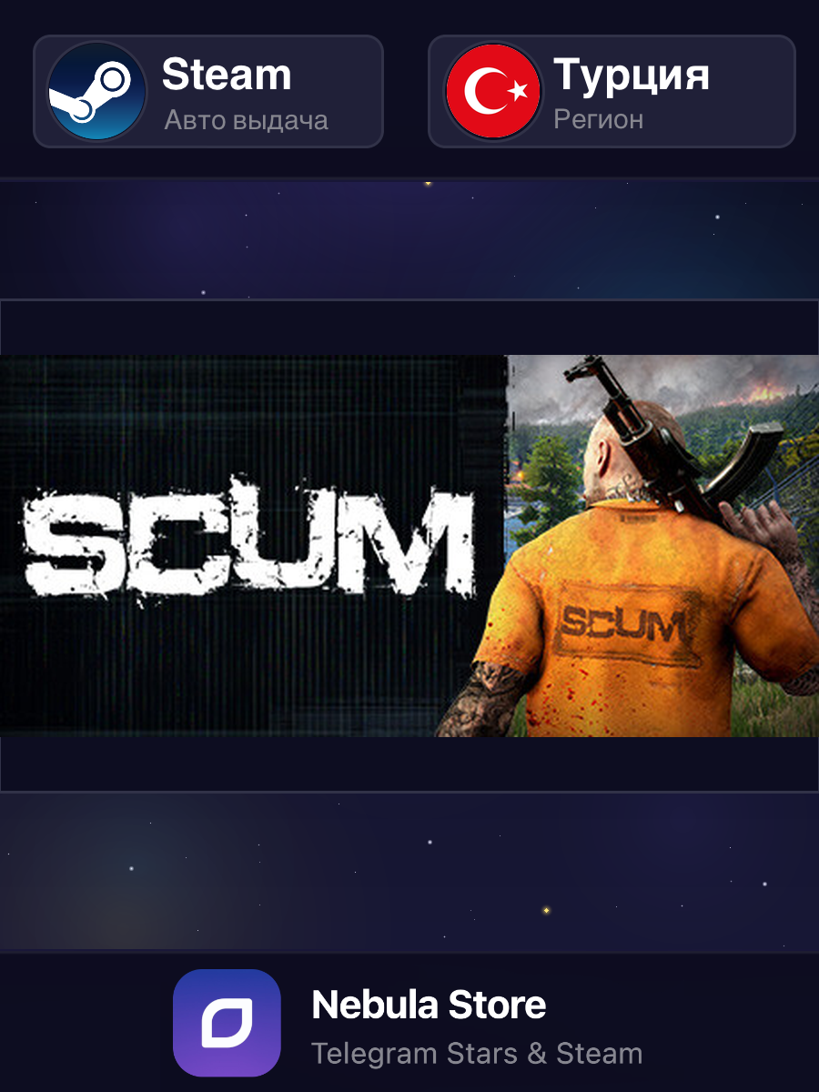 Игра SCUM Deluxe Edition | Steam | Регион Активации Турция | Гифт | Автоматическая выдача 24/7