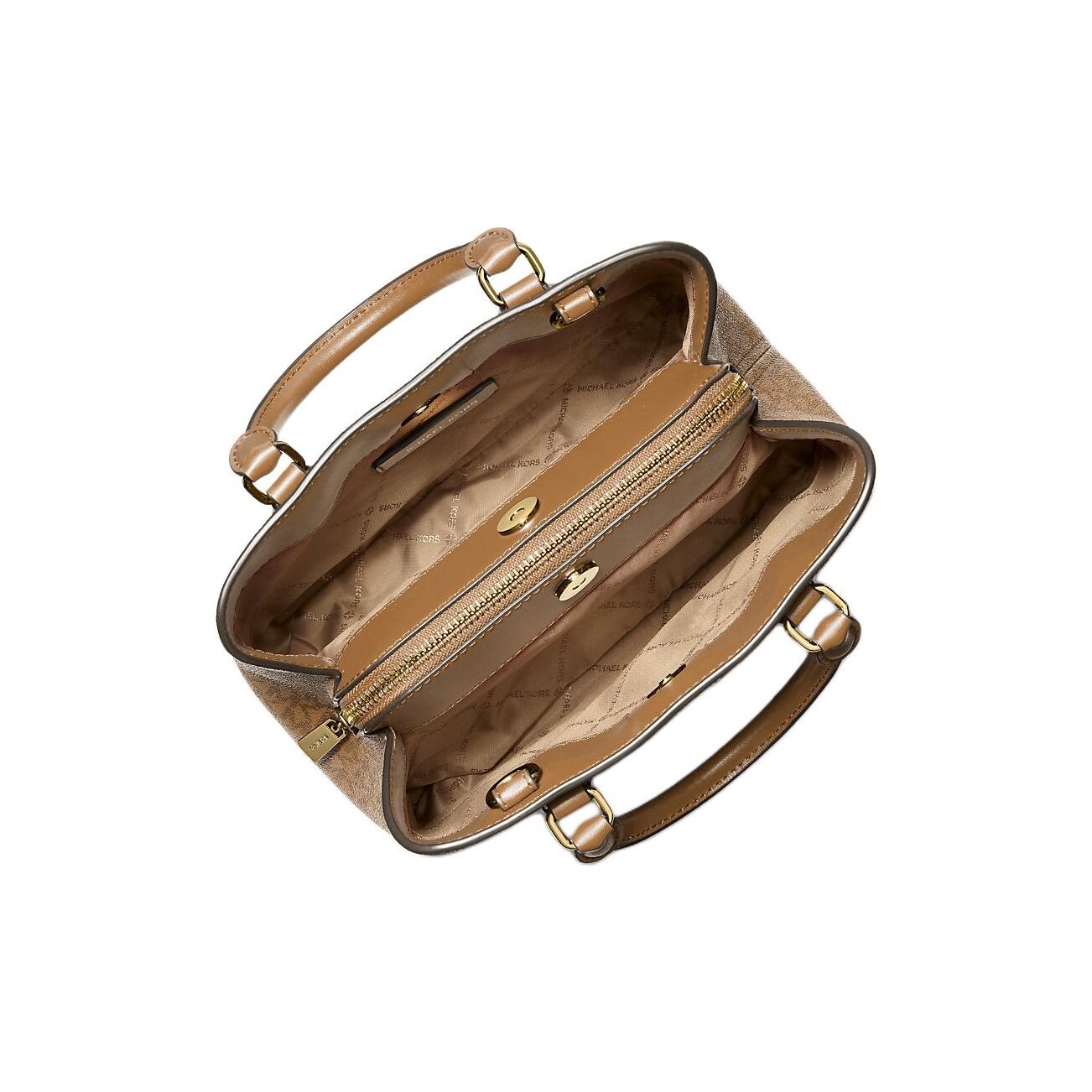 Сумка MICHAEL KORS Camille, фактура тиснение, коричневый — фото 1