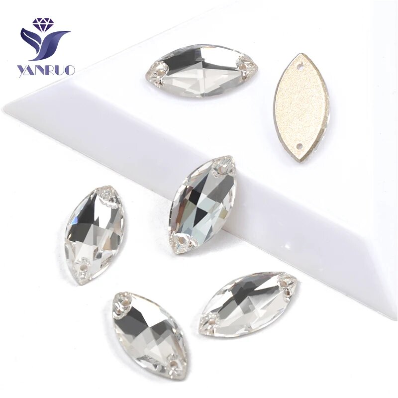 Стеклянные кристаллы YANRUO 15x32mm 24шт
