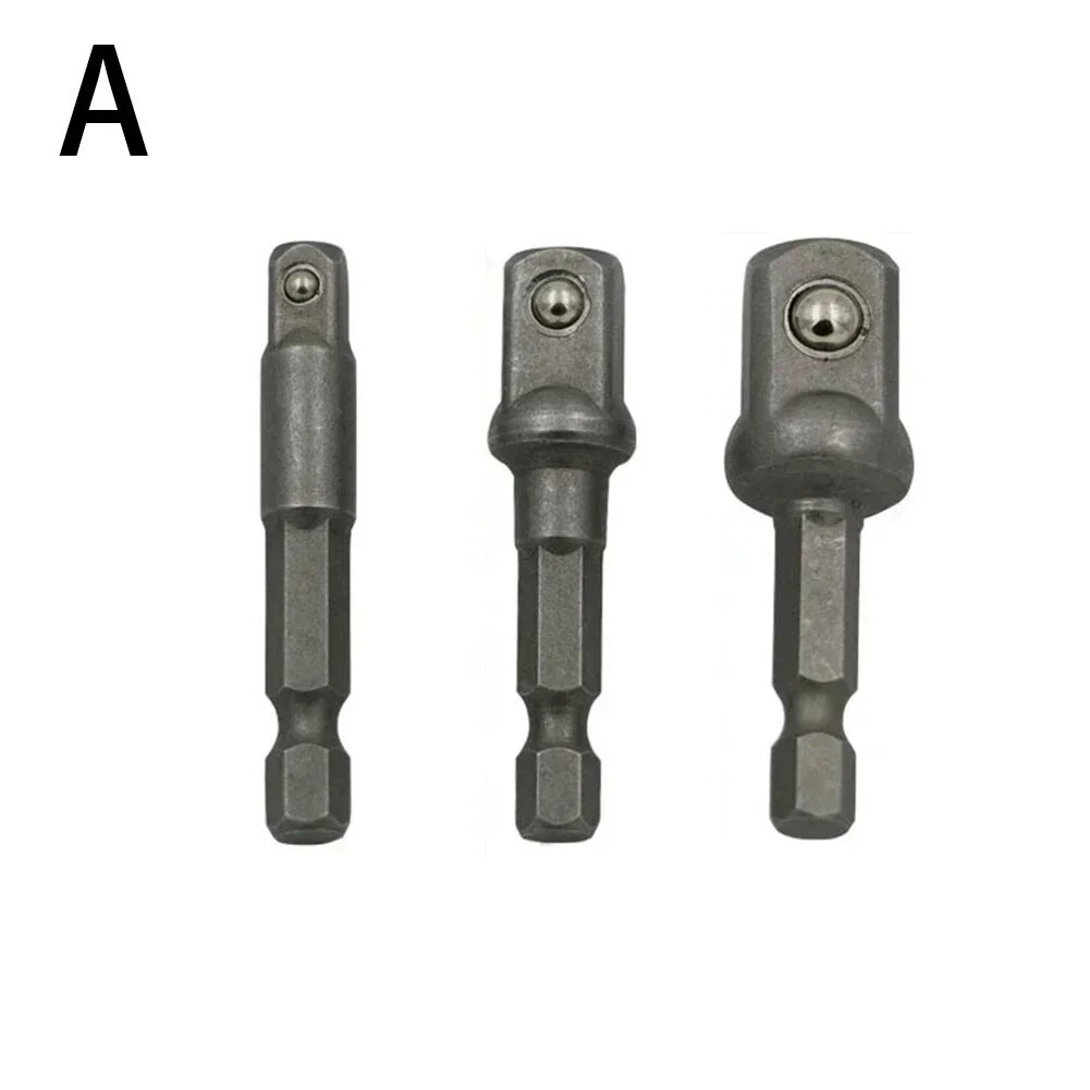 Адаптеры для дрели Hibiscus 1/4, 3/8, 1/2 дюйма, 3шт