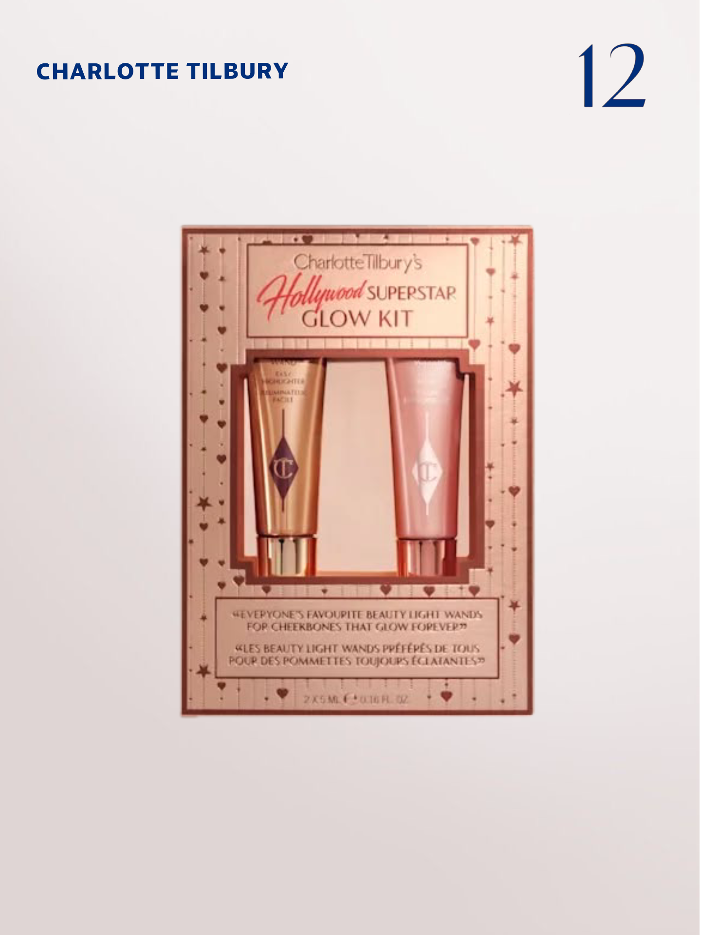 Charlotte Tilbury набор хайлайтеров Hollywood Superstar Glow Kit - оттенки Spotlight и Pinkgasm