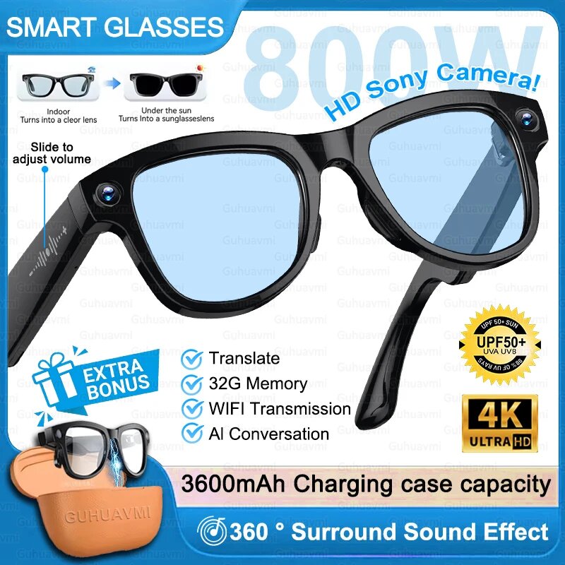 GUHUAVMI M02 Умные очки с ИИ Black color change B