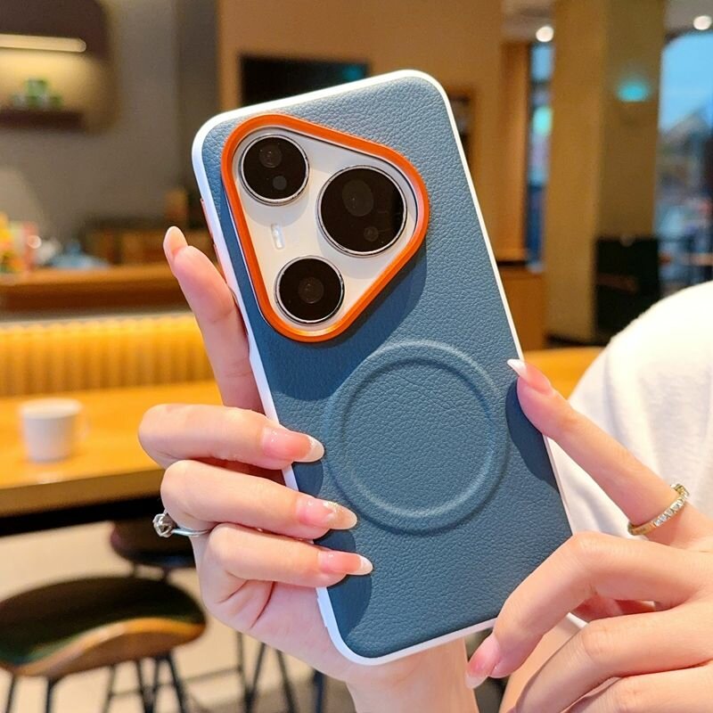 Чехол для Huawei Pura 80 Pro/Хуавей Пура 80 Про Кожаная защитная оболочка