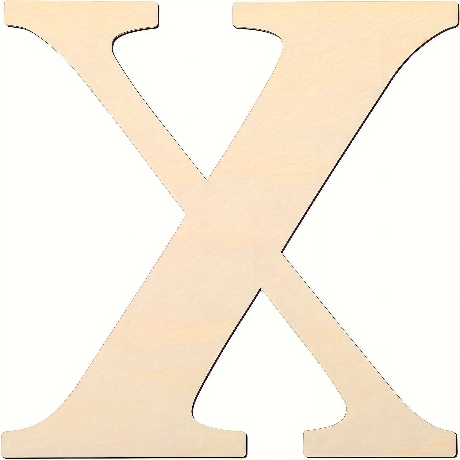 Деревянная буква X, 30 см, необработанная, для рисования и настенного декора, 1 шт.