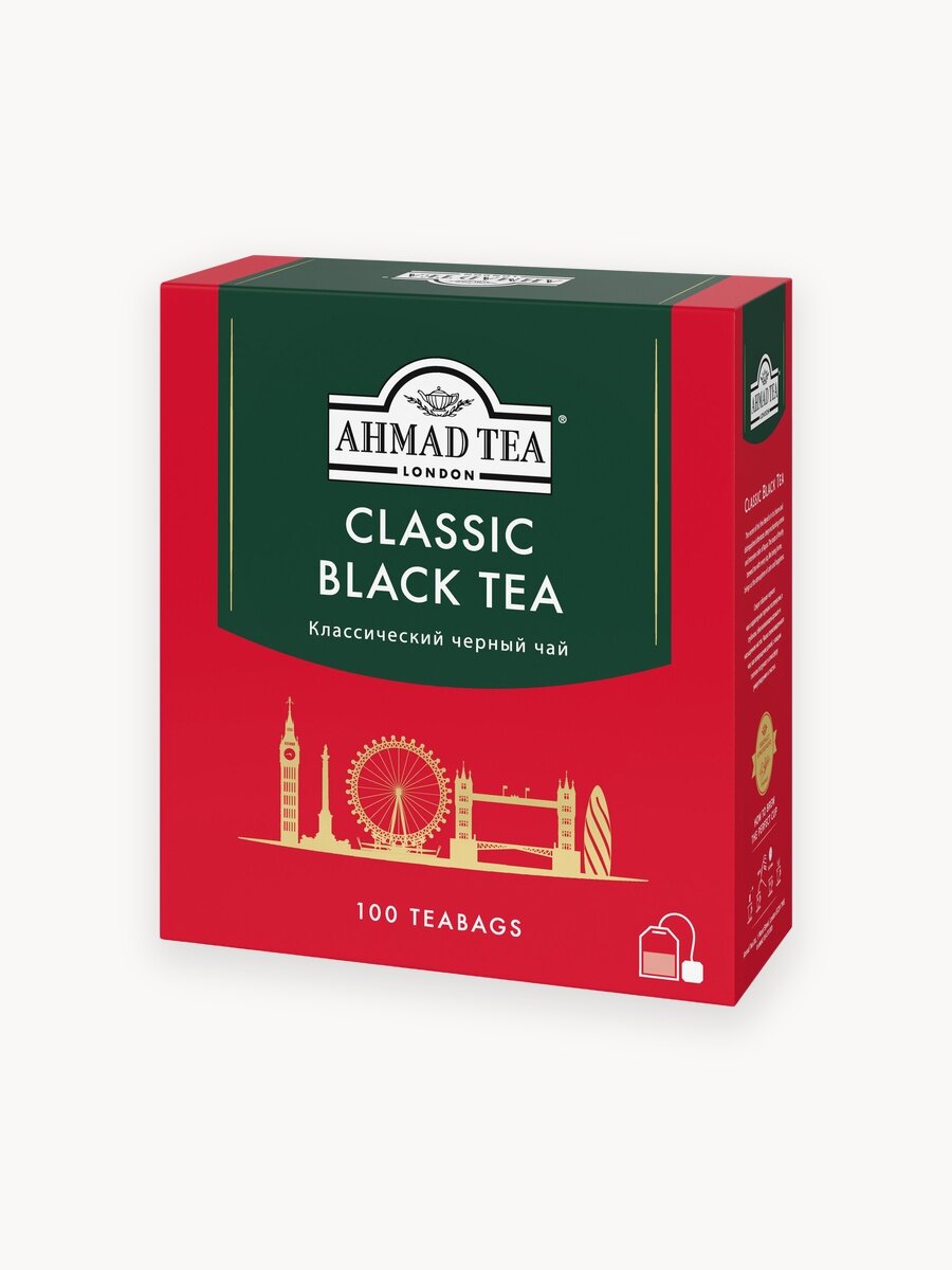 Чай черный Ahmad Tea Classic в пакетиках, 100 пак.