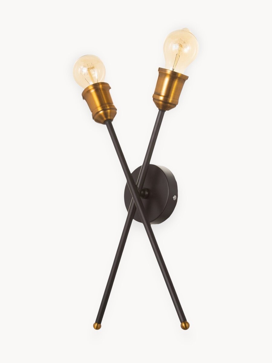 Бра BayerLux "Факел", E27, 40 Вт, IP20, металл, пластик, 7,5x18x41,5 см