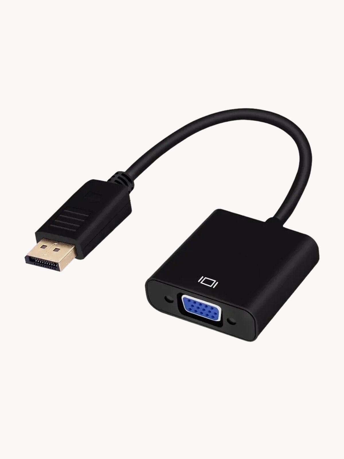 Переходник DisplayPort на VGA / Адаптер конвертер DP на VGA для мониторов, компьютеров, ноутбуков, PC, телевизоров