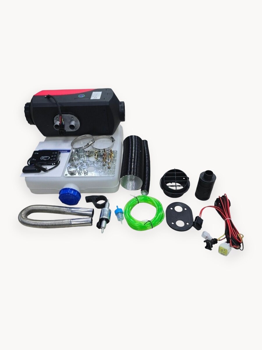 Автономный дизельный отопитель Bushido, 12 В, 5 кВт, воздушный обогрев, черный