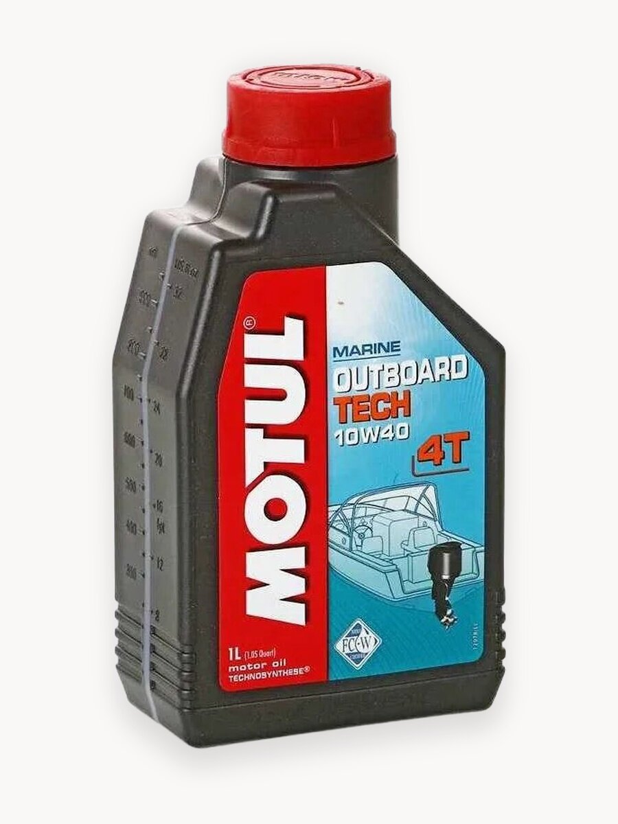 Масло для лодочных моторов MOTUL OUTBOARD TECH 4T 10W40 1 л 112751, для тактных подвесных кормовых двигателей