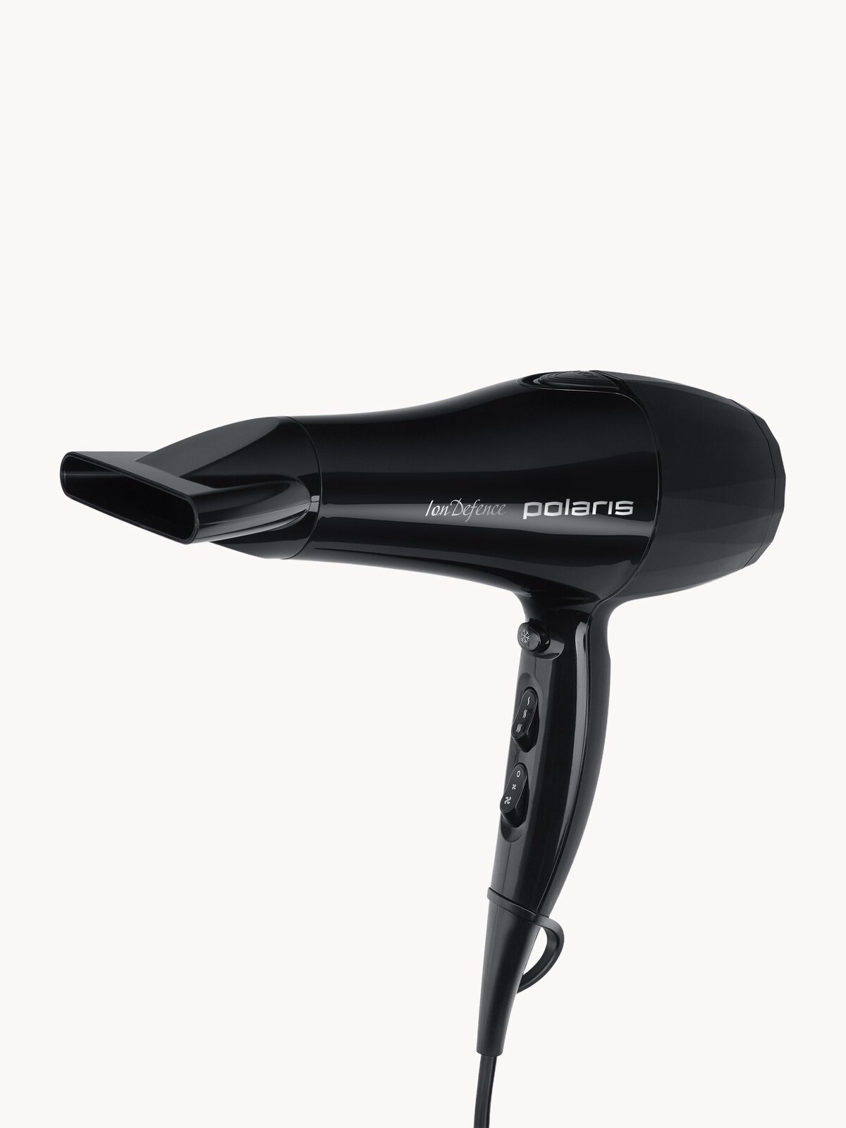 Фен Polaris PHD2256TI, ионизация волос, 3 режима, петля для подвеса, черный