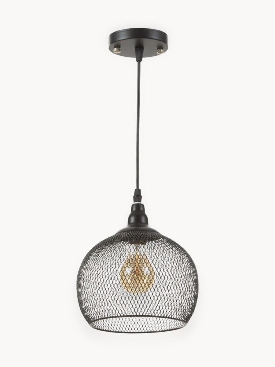 Светильник BayerLux "Шар", E27, 40 Вт, черный, металл, регулировка по высоте