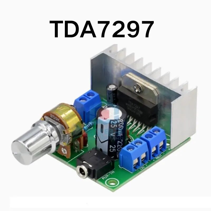Плата усилителя TDA7297 Двухканальный бесшумный 12В FE-9720B