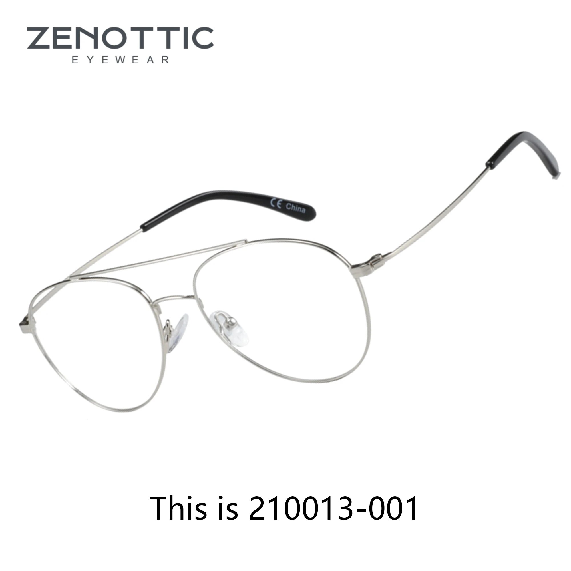 ZENOTTIC Fashion Aviator очки для 003 Silvery, 1.56, Единая версия, Анти-синий луч + фото-серый