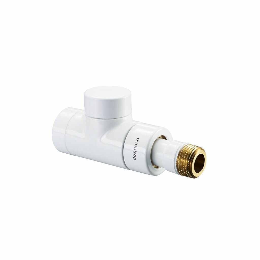 Oventrop Вентиль на обратную подводку "Combi E " прямой , белый 1/2 art 1167062