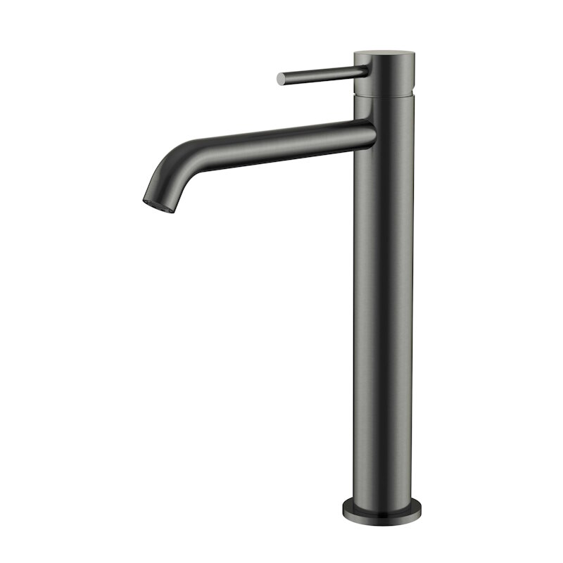 Смеситель для раковины высокий Knotlor SS-21/GM, оружейная сталь