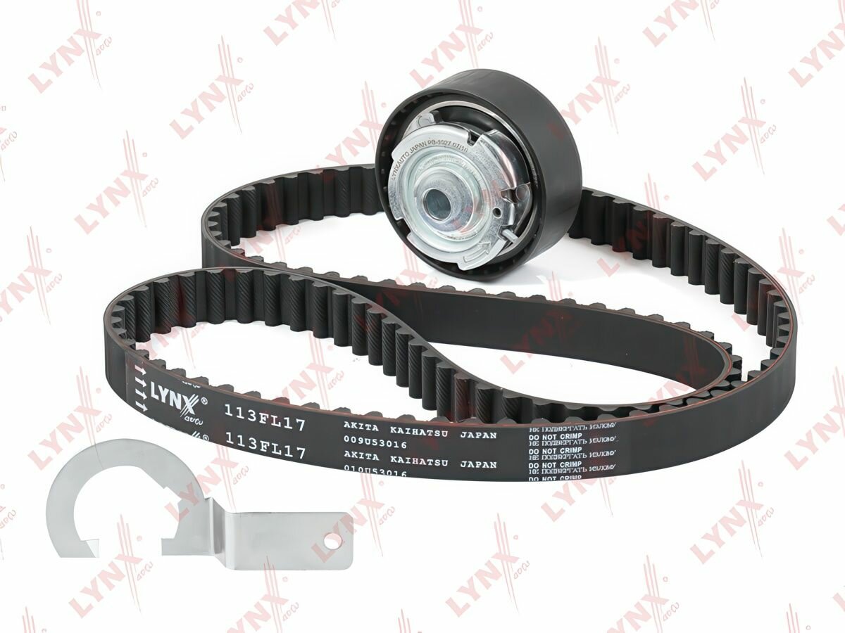 Комплект ГРМ ВАЗ 2190 ремень+1 ролик, для ВАЗ Лада Гранта 2190, Калина 2 2192, 2194 арт PK1355 LYNXAUTO