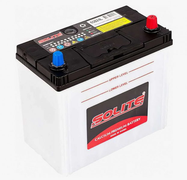 Аккумулятор автомобильный SOLITE 65B24L 6СТ-50 обр. 238x127x225