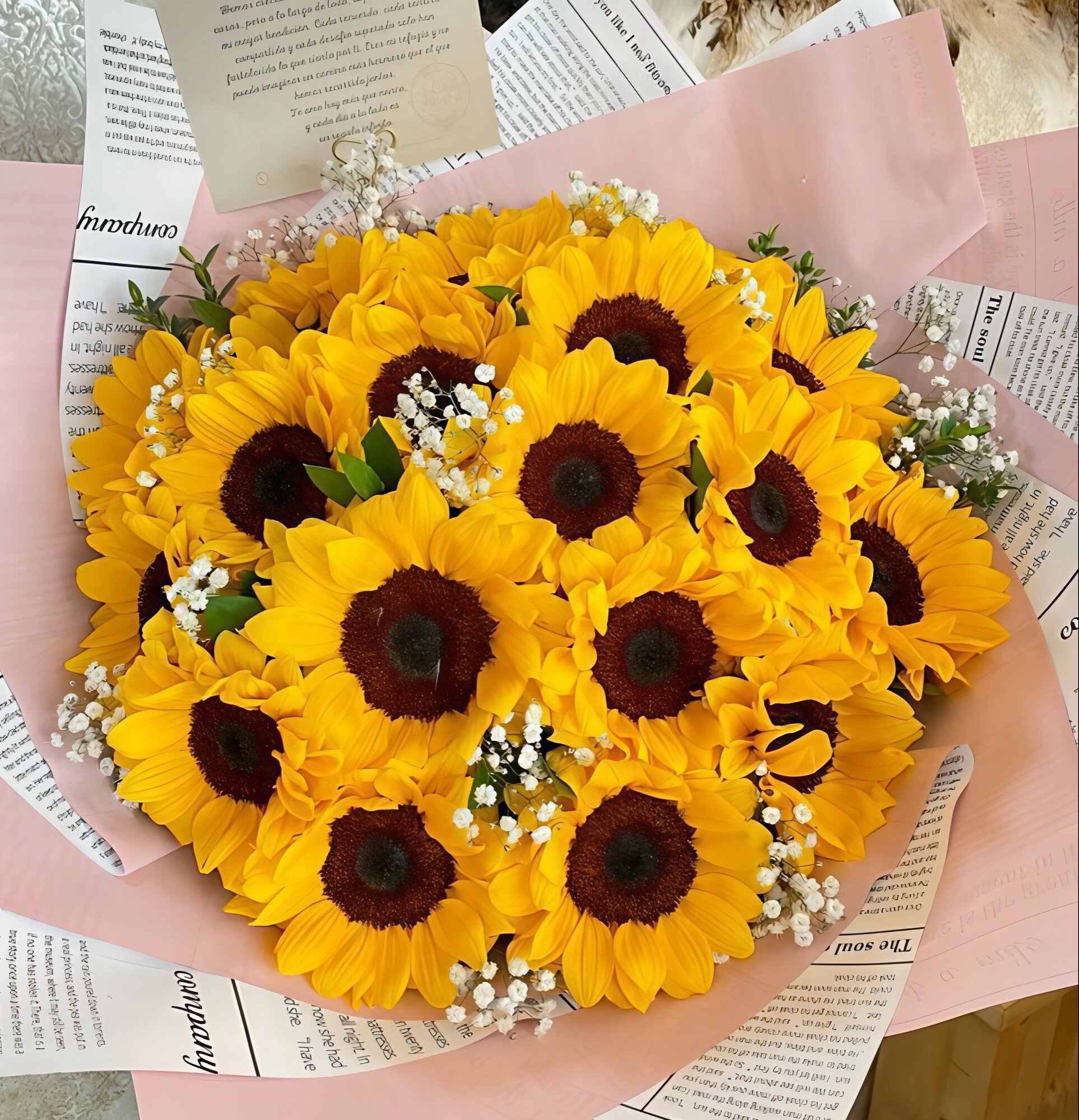Букет из подсолнухов 15 шт , красивый букет цветов, шикарный, премиум цветы, премиум букет