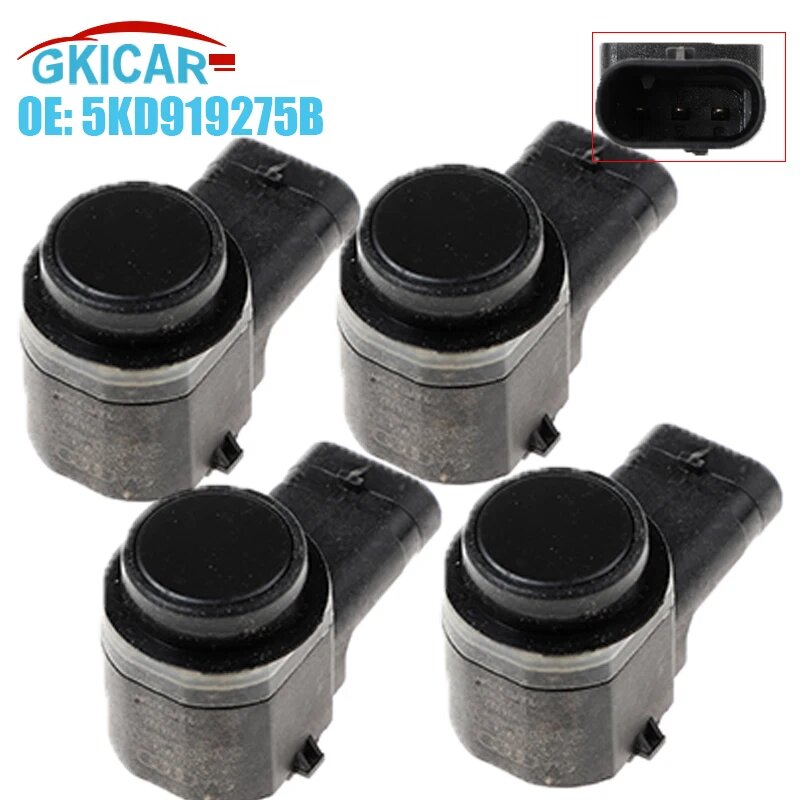 ODIDIO 5KD919275B 3-контактный датчик парковки PDC для Volkswagen Passat B6 B7 J etta Golf MK5 MK6 Polo Tiguan, 4 pcs