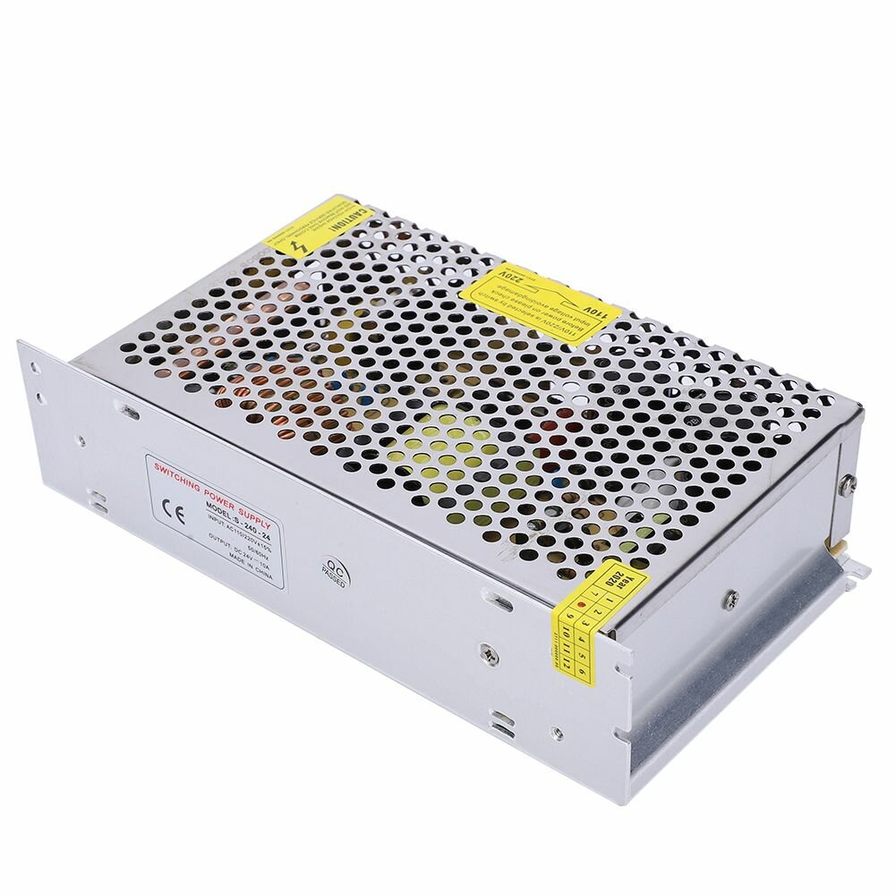 Универсальный регулируемый импульсный источник питания постоянного тока 24 В 10 А для светодиодных лент видеонаблюдения