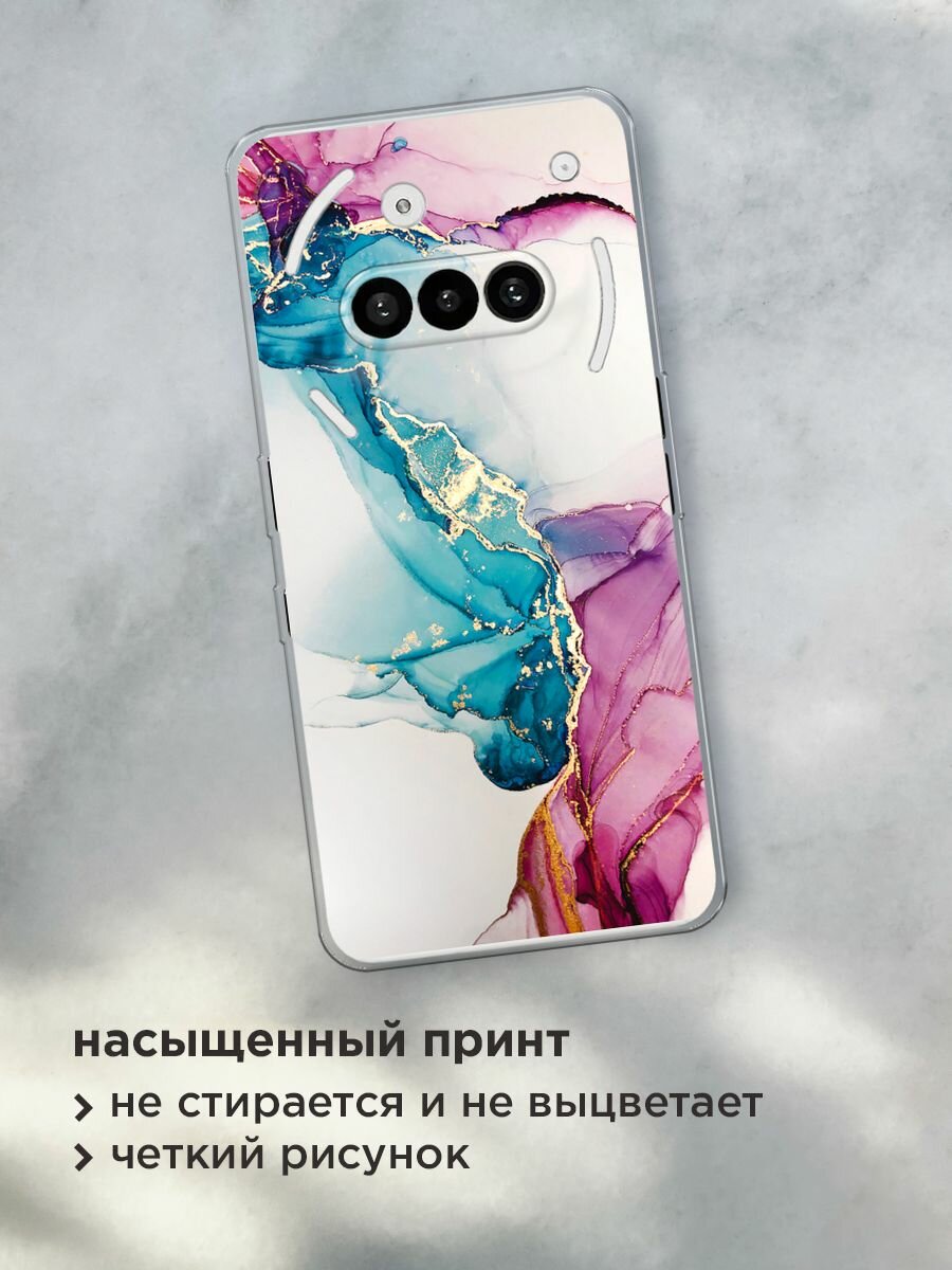 Чехол на Nothing Phone 3a / Нотинг Фон 3а с принтом "Розовые разводы рисунок" — фото 1