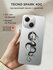 Чехол на Tecno Spark 40C / Текно Спарк 40C с принтом "Змея с мечом чёрная", проз...